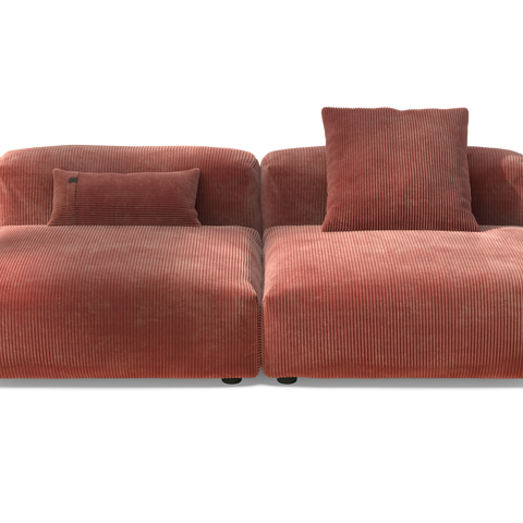 vetsak | Sofa Set 01 Large - Cord Velour - Brick | Modular Sofa | 3.5 ...