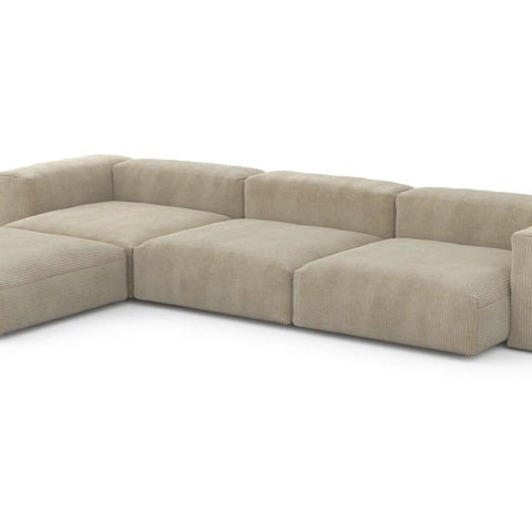 vetsak four module chaise sofa 377x241 cord velours sand – vetsak®