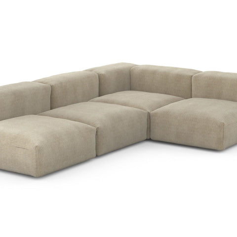 vetsak four module corner sofa 199x283 cord velours sand – vetsak®