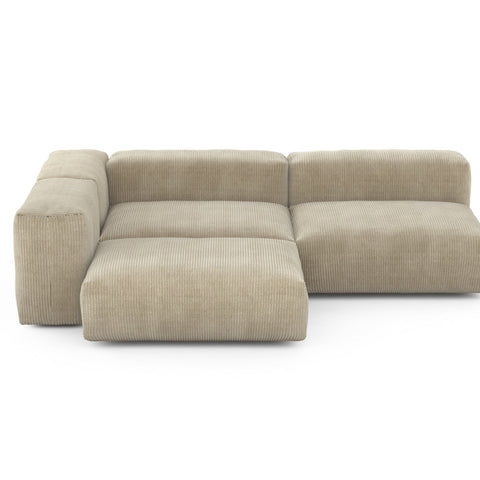 vetsak three module corner sofa 220x220 cord velours sand – vetsak®
