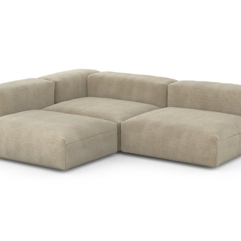 vetsak three module corner sofa 220x220 cord velours sand – vetsak®